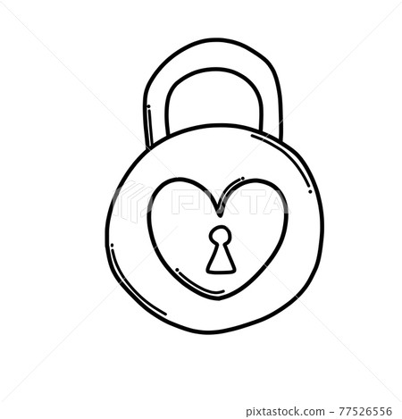 Lock Doodle vector icon. Drawing sketch... - Stock Illustration ...