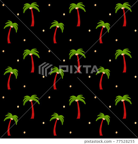 Summer tropical palm tree seamless pattern... - Stock Illustration ...