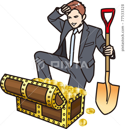 The man who sought the treasure - Stock Illustration [77533328] - PIXTA