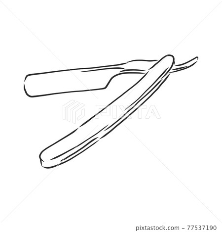 Razor vector sketch icon isolated on... - Stock Illustration [77537190 ...