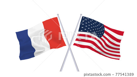 American and French flags - Stock Illustration [77541389] - PIXTA