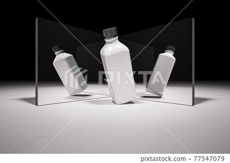 mockup image of 3d rendering of white... - Stock Illustration [77547079 ...