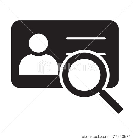 Identification card scan icon vector search ID... - Stock Illustration ...