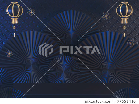 Blue Abstract geometric background, japanese... - Stock Illustration ...