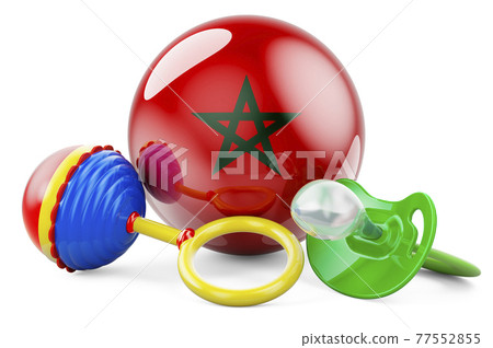 Birth rate and parenting in Morocco concept.... - Stock Illustration ...