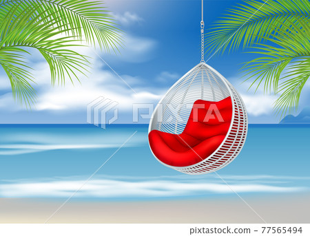 Tropical Chair Relax Composition - Stock Illustration [77565494] - PIXTA