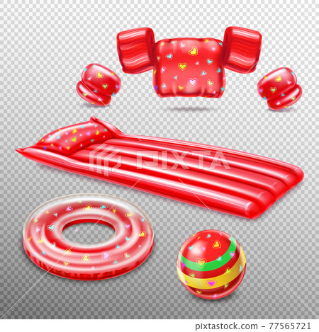 inflatable Swimming Red Accessories - Stock Illustration [77565721] - PIXTA