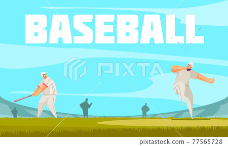 Baseball Summer Sport Composition - Stock Illustration [77565728] - PIXTA