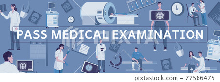 Pass Medical Examination Composition - Stock Illustration [77566475 ...