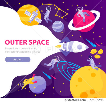 Outer Space Square Background - Stock Illustration [77567298] - PIXTA