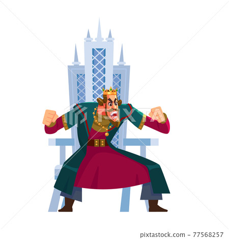 Angry King On Throne