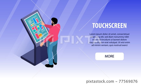 Interactive Touchscreen Horizontal Banner - Stock Illustration ...