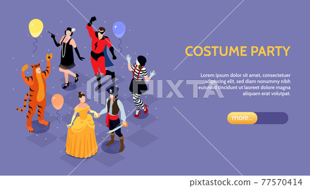 Costume Party Horizontal Banner-插圖素材 [77570414] - PIXTA圖庫