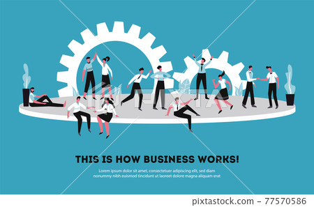 Business Partnership Concept Poster - Stock Illustration [77570586] - PIXTA