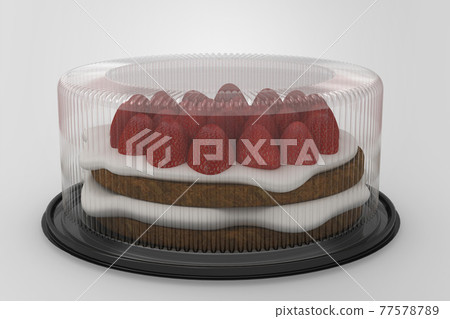 3D rendering an empty transparent cake... - Stock Illustration ...