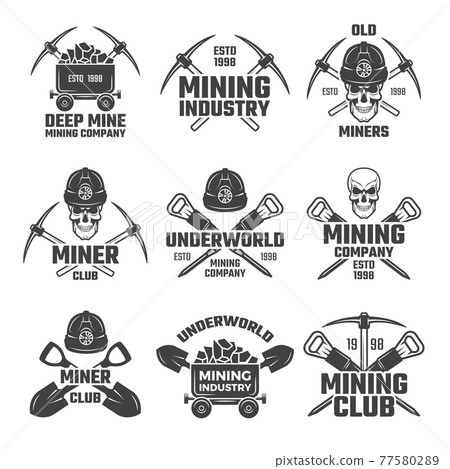 Industrial gold and various mineral mining.... - Stock Illustration ...