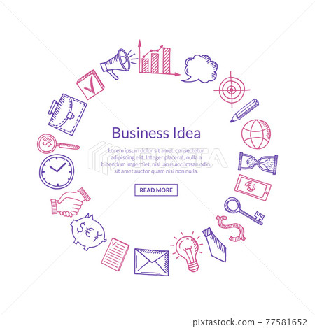 business icons in circle - Stock Illustration [77581652] - PIXTA