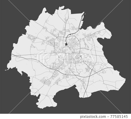 Odense map. Detailed map of Odense city poster... - Stock Illustration ...