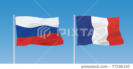 French and Russian flags - Stock Illustration [77586195] - PIXTA