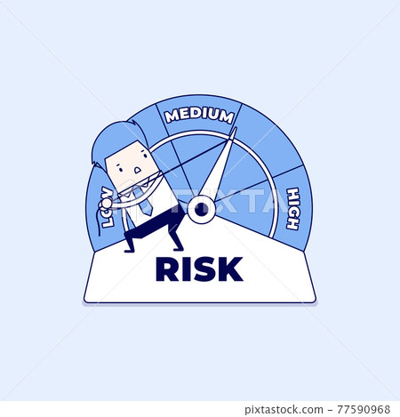 Businessman manages risk in business or life.... - Stock Illustration ...
