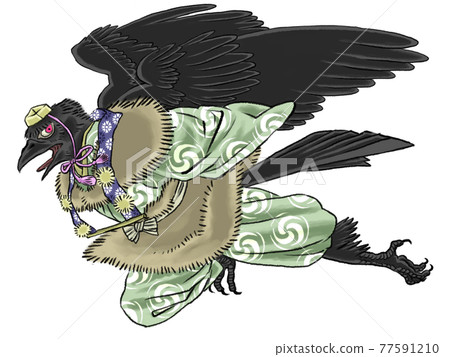 Japanese-style illustration Karasu Tengu - Stock Illustration [77591210 ...