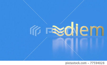 The diem gold word for business or... - Stock Illustration [77594028 ...