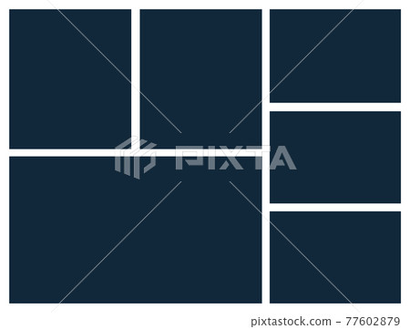 Photo collage mosaic grid template board... - Stock Illustration ...