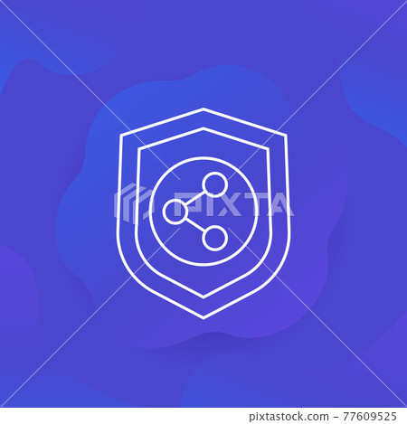 safe sharing icon, line vector - Stock Illustration [77609525] - PIXTA