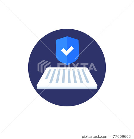 insurance contract form icon, vector - Stock Illustration [77609603 ...