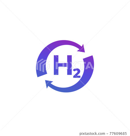 hydrogen energy vector icon with arrows - Stock Illustration [77609685 ...
