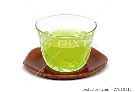 Glass green tea drink illustration real tea cup - Stock Illustration ...