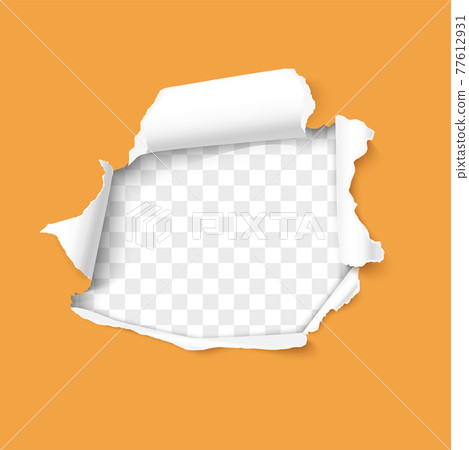 Paper hole sheet isolated on a transparent... - Stock Illustration ...