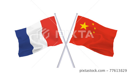 French and Chinese flags - Stock Illustration [77613829] - PIXTA
