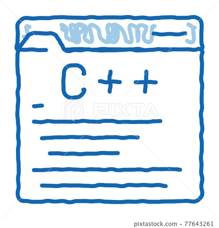 Coding Development Language doodle icon hand... - Stock Illustration ...