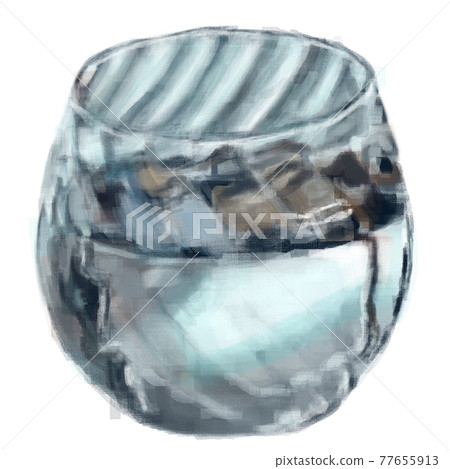 A transparent round glass with water - Stock Illustration [77655913 ...