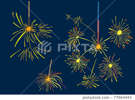 Sparkler illustration hand drawn - Stock Illustration [77664943] - PIXTA