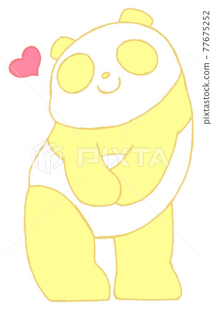 Cute panda (yellow) - Stock Illustration [77675252] - PIXTA