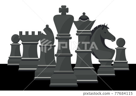 Chess figures design - Stock Illustration [77684115] - PIXTA