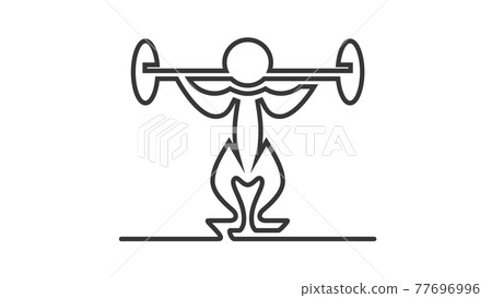 simple body builder with dumbbell - Stock Illustration [77696996] - PIXTA