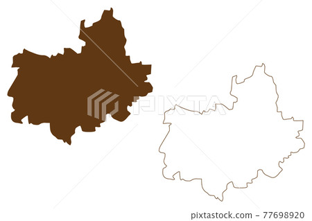Amberg city (Federal Republic of Germany, Urban... - Stock Illustration ...