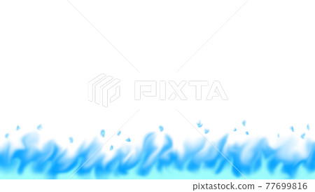 Blue flame line effect - Stock Illustration [77699816] - PIXTA