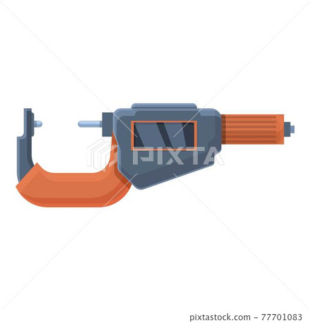 Digital micrometer precision icon, cartoon style - Stock Illustration ...
