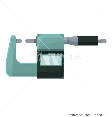 Digital micrometer device icon, cartoon style - Stock Illustration ...