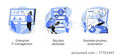 IT software solutions abstract concept vector... - Stock Illustration ...