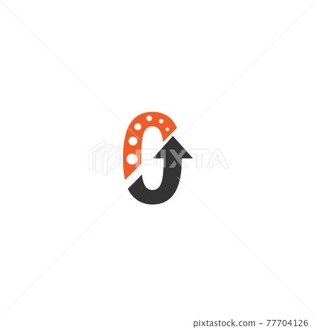 Number zero logo with arrow icon design vector - Stock Illustration ...