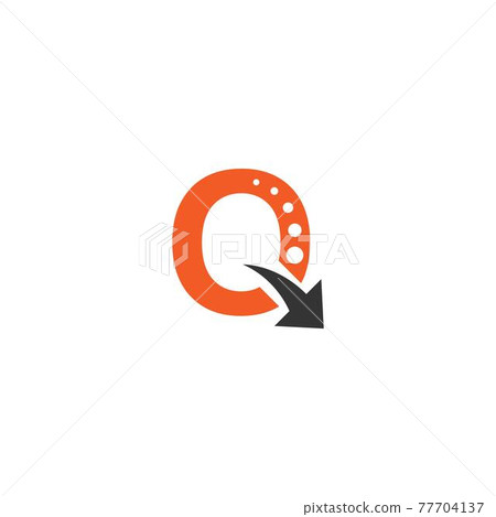 Letter Q logo with arrow icon design vector - Stock Illustration ...