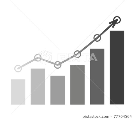 Increasing bar and line charts - Stock Illustration [77704564] - PIXTA
