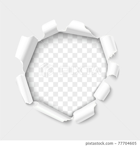 Breakthrough paper hole realistic 3D vector... - Stock Illustration ...