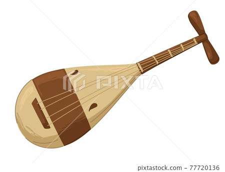 Liuqin string music instrument of China, culture - Stock Illustration ...