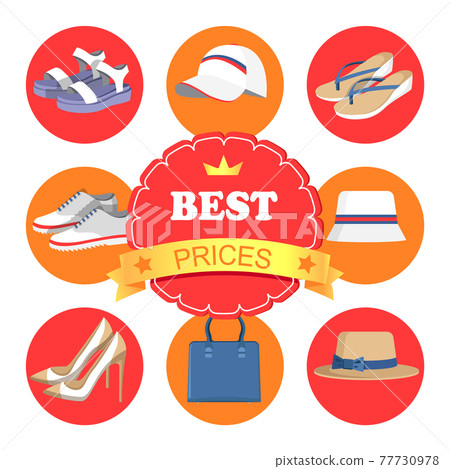 Best Prices Poster and Icons Vector Illustration - Stock Illustration ...